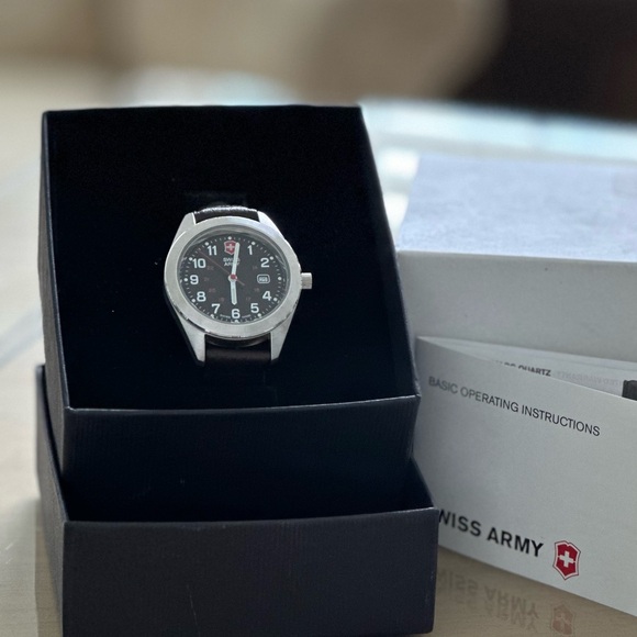 Swiss Army | Accessories | New Swiss Army Leather Watch Inc8742 Nib Small | Poshmark